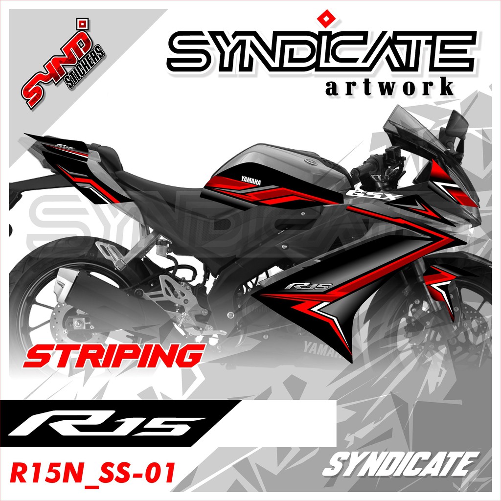 Jual Stiker Striping Variasi Motor Yamaha R15 Kode R15N_SS-01 | Shopee ...