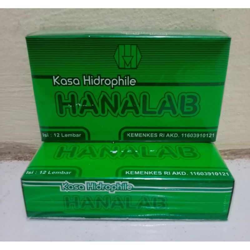 Jual kasa steril kasa hidrofil hanalab ukuran 16x16 1 box isi 12 lembar ...