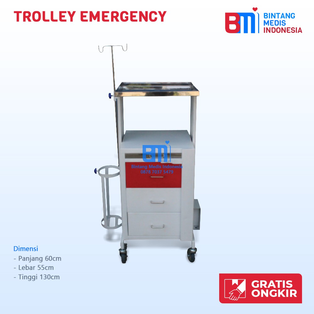 Jual Trolley Emergency Medis - Trolley Emergency Rumah Sakit Besi | Shopee Indonesia
