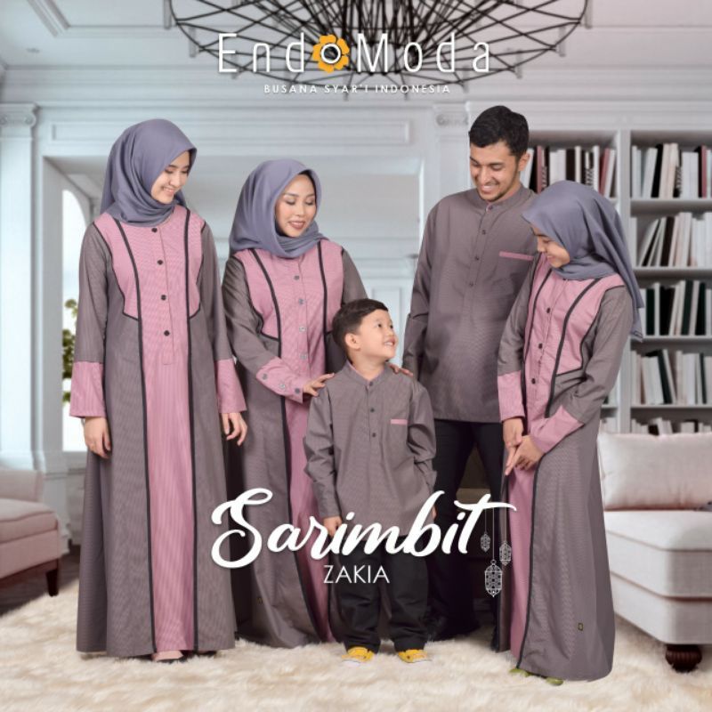 Jual Sarimbit Keluarga Endomoda Zakia Grey | Shopee Indonesia