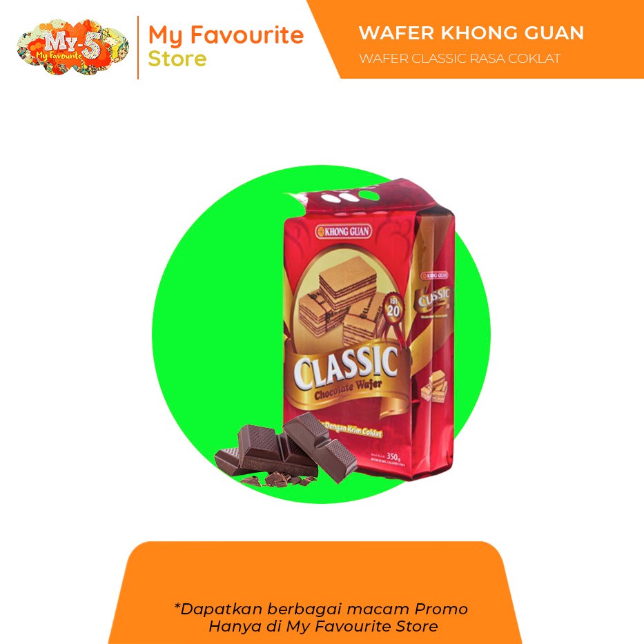 Jual Wafer Kong Guan Classic Wafer Chocolate 350 gram | Shopee Indonesia