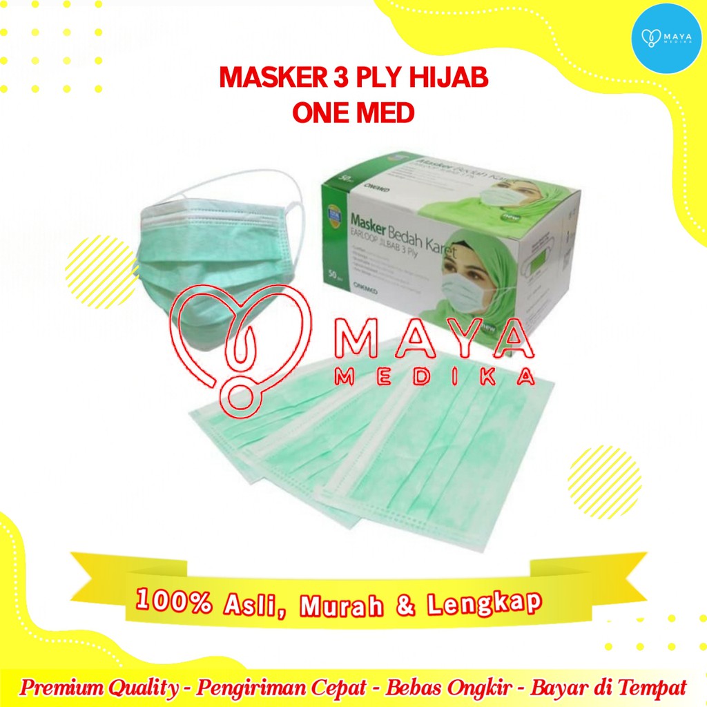 Jual Masker 3 Ply Hijab One Med | Shopee Indonesia