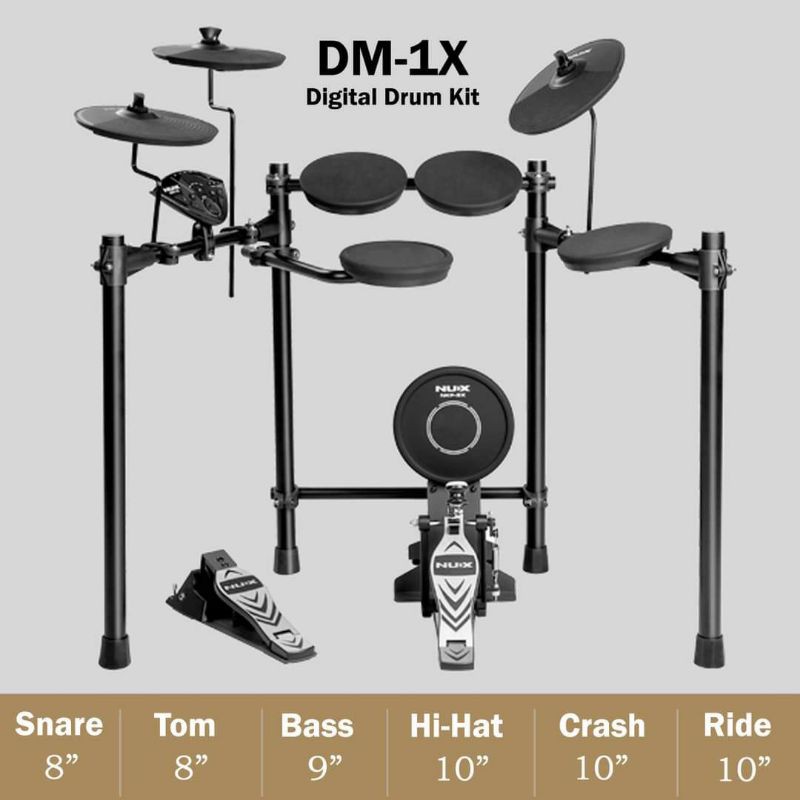 Jual Drum Elektrik Electric Drum Set Nux DM 1 X New NUX DM1X DM 1X Ori | Shopee Indonesia