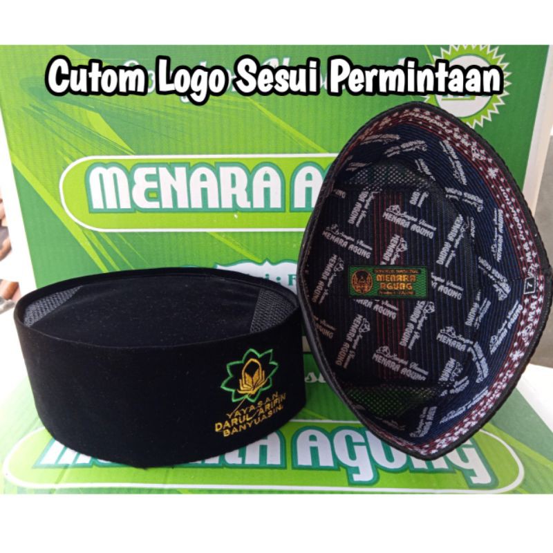 Jual Peci Custom Logo Bisa Request Logo Peci Songkok Kopiah Custom Logo ...