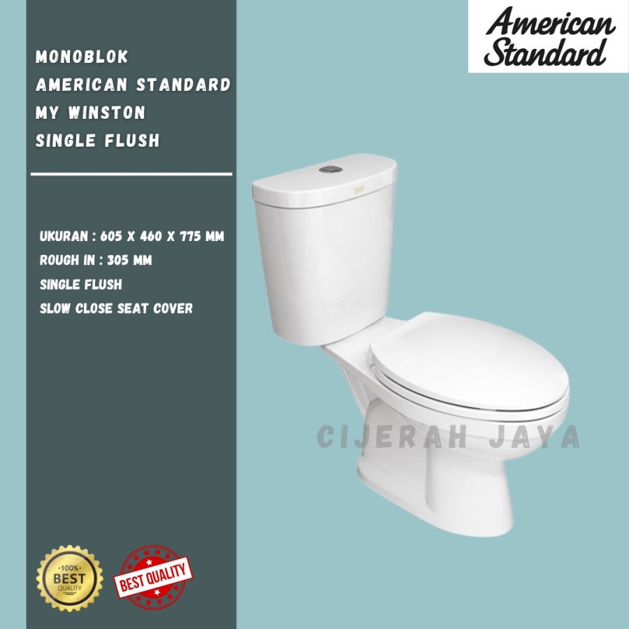 Jual KLOSET DUDUK AMERICAN STANDARD MY WINSTON SINGLE FLUSH / MONOBLOK ...