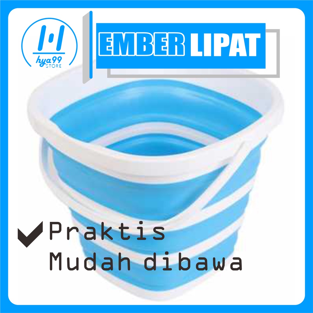 Jual AsyPets Ember Lipat Water Bucket Foldable Collapsible 10 Liter ...
