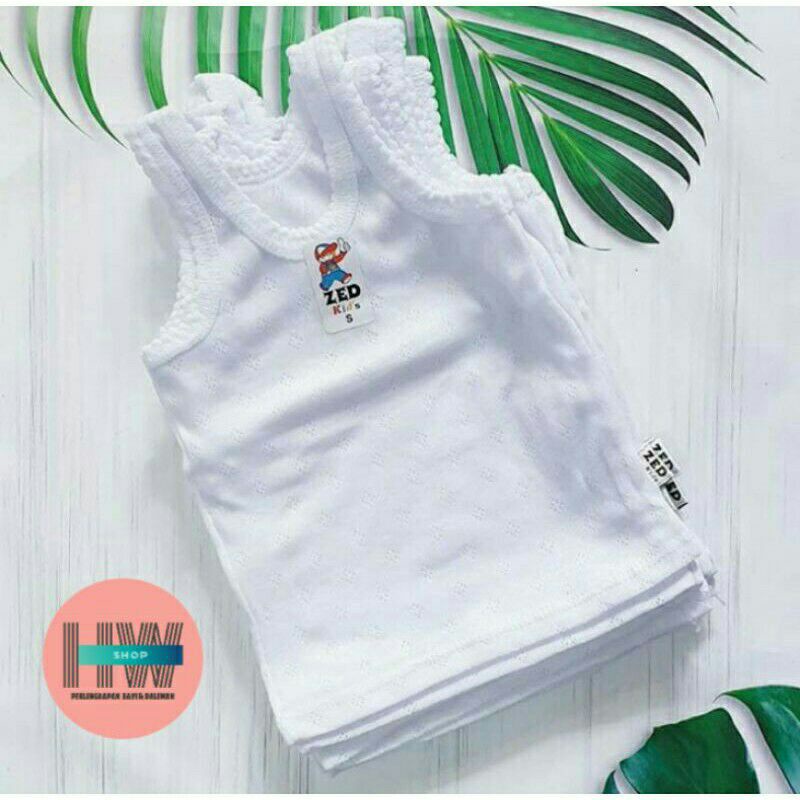 Jual 6pcs Singlet anak ZED KIDS Khusus 4L 5L 6L | Singlet Baby new born ...