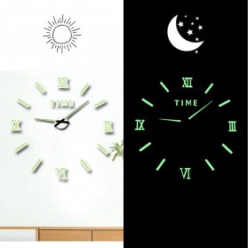 Jual LUMINOVA Jam Dinding Besar DIY Giant Wall Clock Quartz Glow in The ...