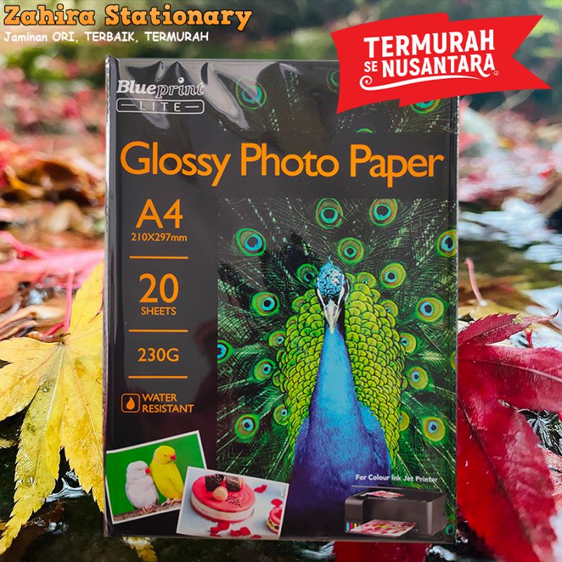 Jual Kertas Foto Glossy A4 230 gram BLUEPRINT | Shopee Indonesia