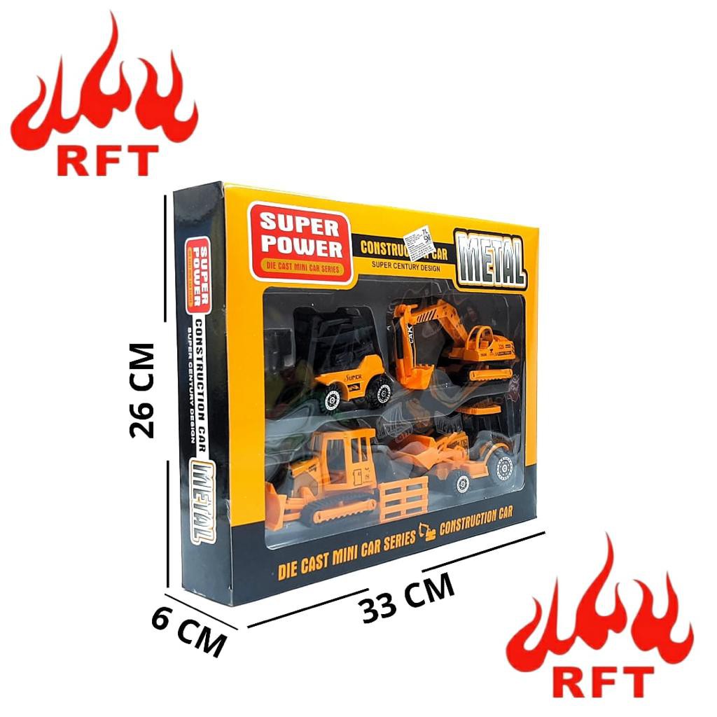 Jual SUPER POWER CONSTRUCTION CAR SET 4 IN 1 DIECAST METAL KONSTRUKSI ...