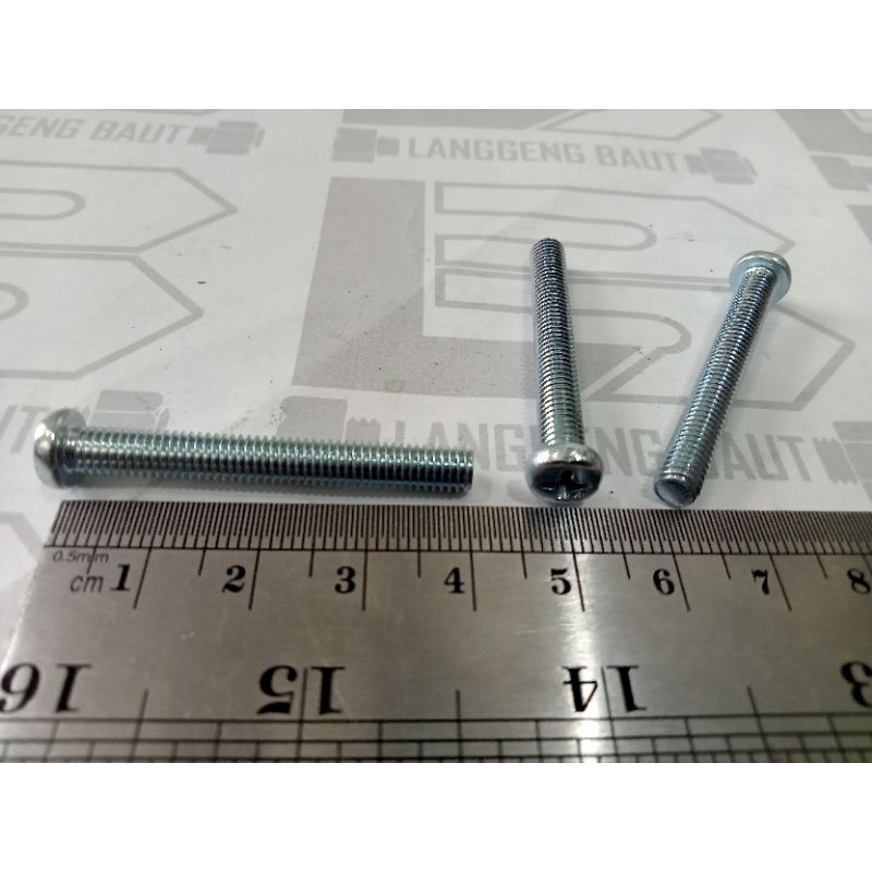 Jual Baut JP M5x40 / JP M5 Obeng Plus Kepala Bulat 4cm | Shopee Indonesia