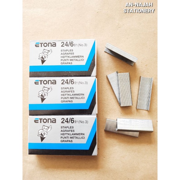 Jual ETONA ISI STAPLES 24/6 NO.3 | Shopee Indonesia