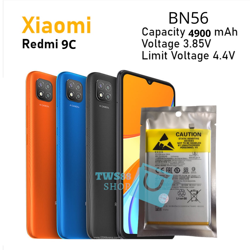 Jual (TWS) Baterai Batre Battery Original Xiaomi Redmi 9C/ BN56 ...