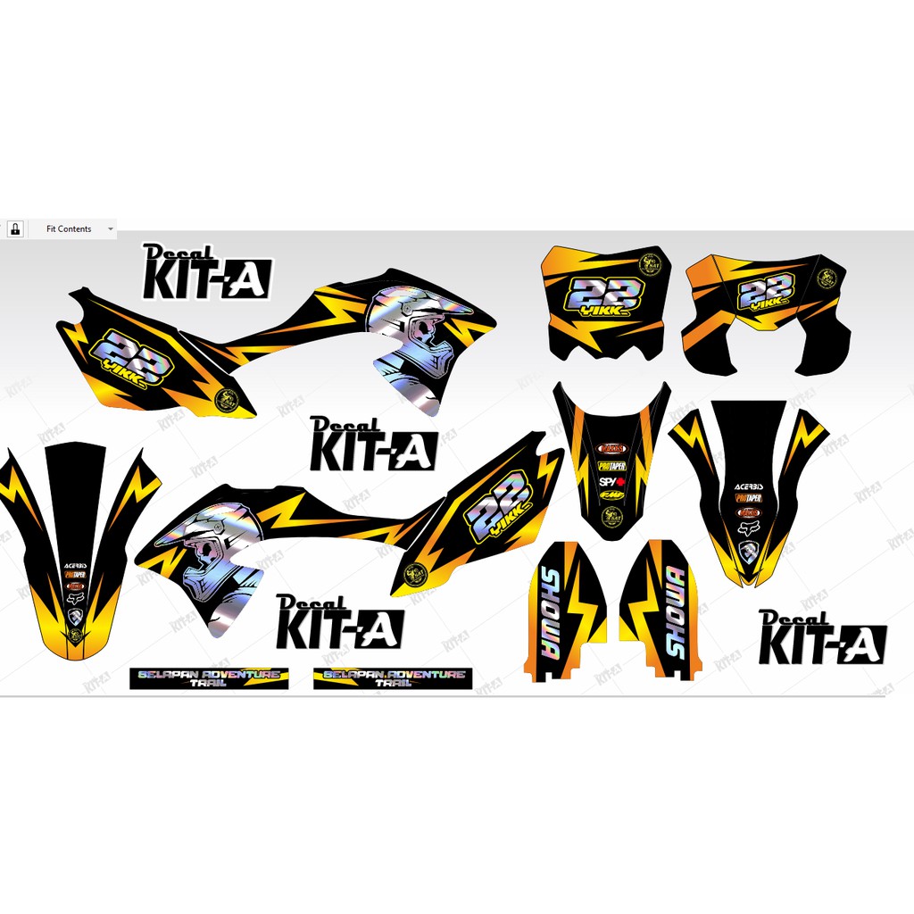 Jual Decal Stiker KLX 150 BF Dekal Sticker Motor KLX Bf Stiker Klx 150 ...