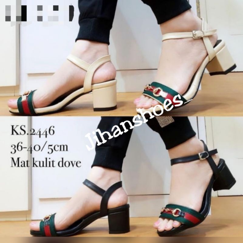 Jual sepatu heels wanita tapak tahu 5cm | Shopee Indonesia
