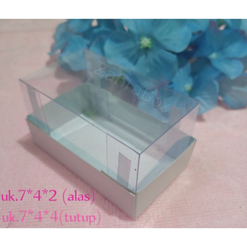Jual box tutup full mika 7*4*2/paperbox kue custom | Shopee Indonesia