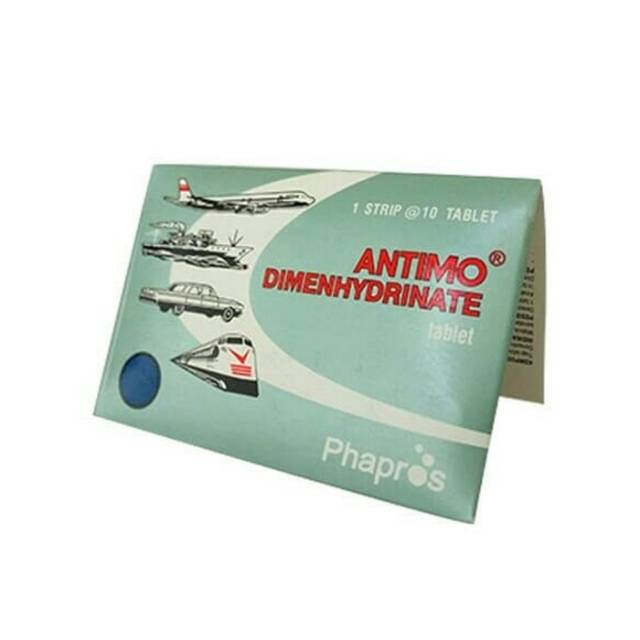 Jual Antimo dimenhydrinate tablet 1 strip 10 tablet | Shopee Indonesia