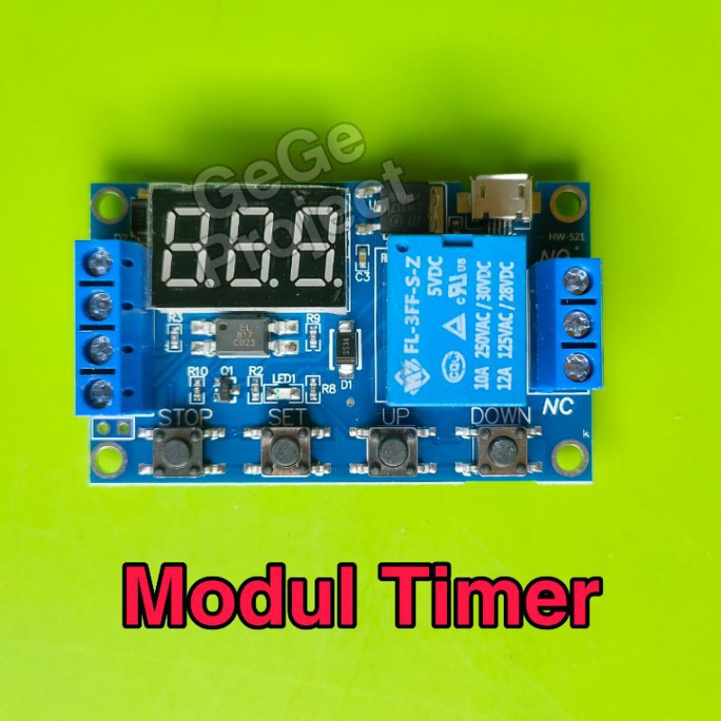 Jual Relay Timer - USB 5V - 36V DC Display Button 999 detik sampai 999 ...