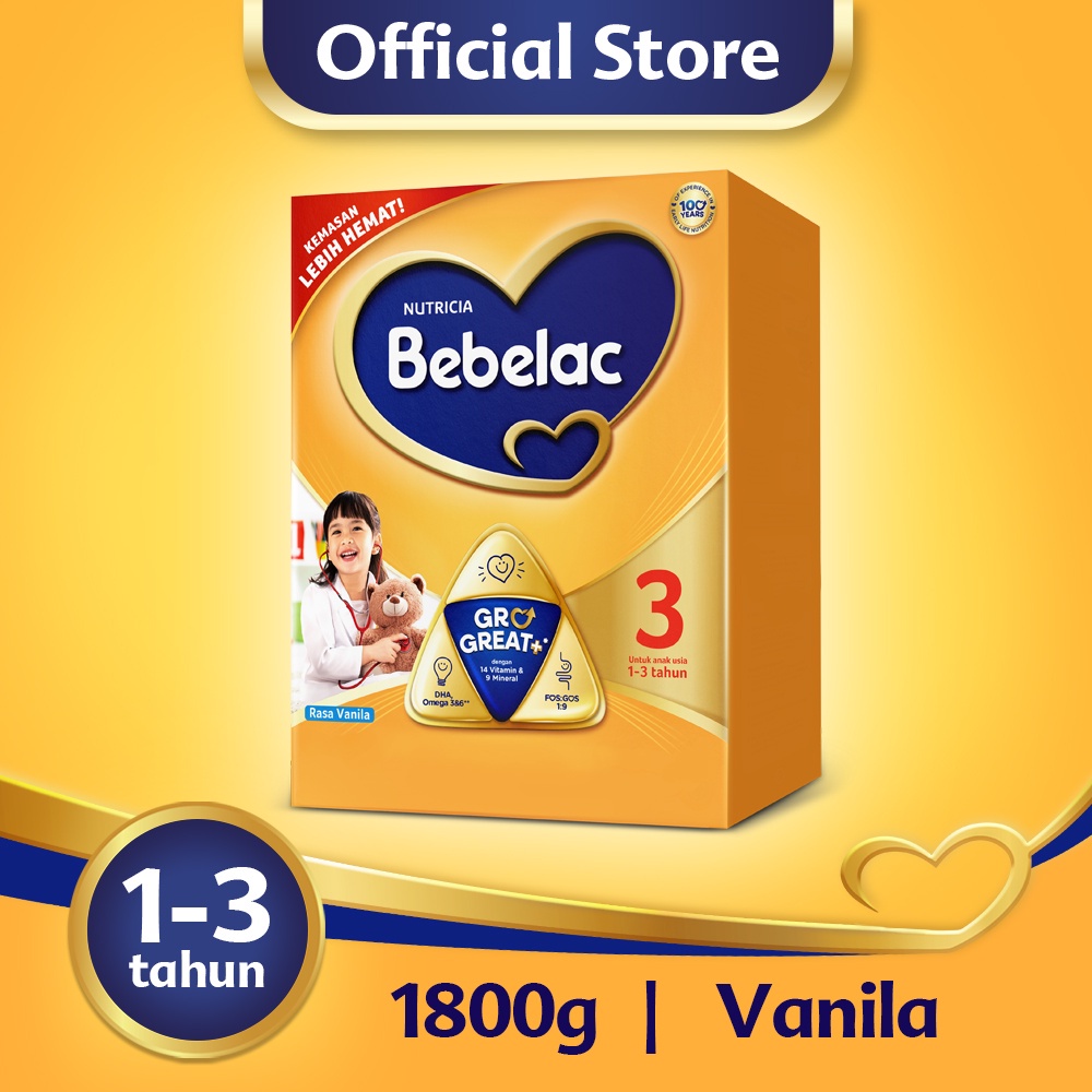Jual Bebelac 1-3 Tahun 1800gr Susu Formula | Shopee Indonesia