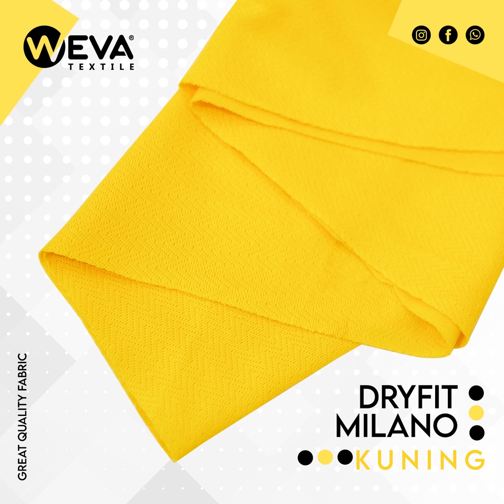 Jual Bahan Kain Jersey Dryfit Milano Part 2 - Kain Drifit Weva Textile | Shopee Indonesia