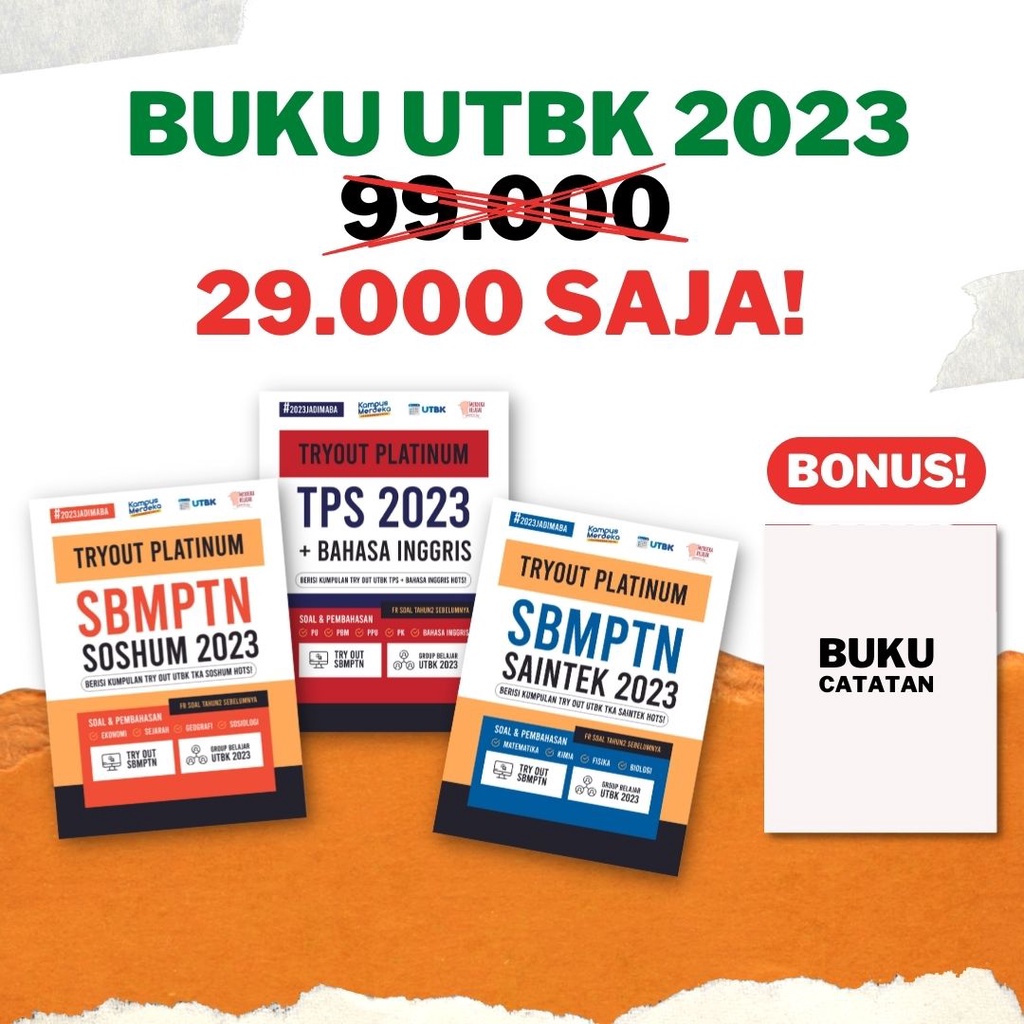 Jual BUKU UTBK SBMPTN 2023 TRY OUT PLATINUM TPS+BAHASA INGGRIS SOSHUM SAINTEK 2023 / KITAB TPS ...