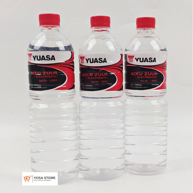 Jual Yuasa Air Aki Zuur 1000mL-3 Botol-P. JAWA | Shopee Indonesia