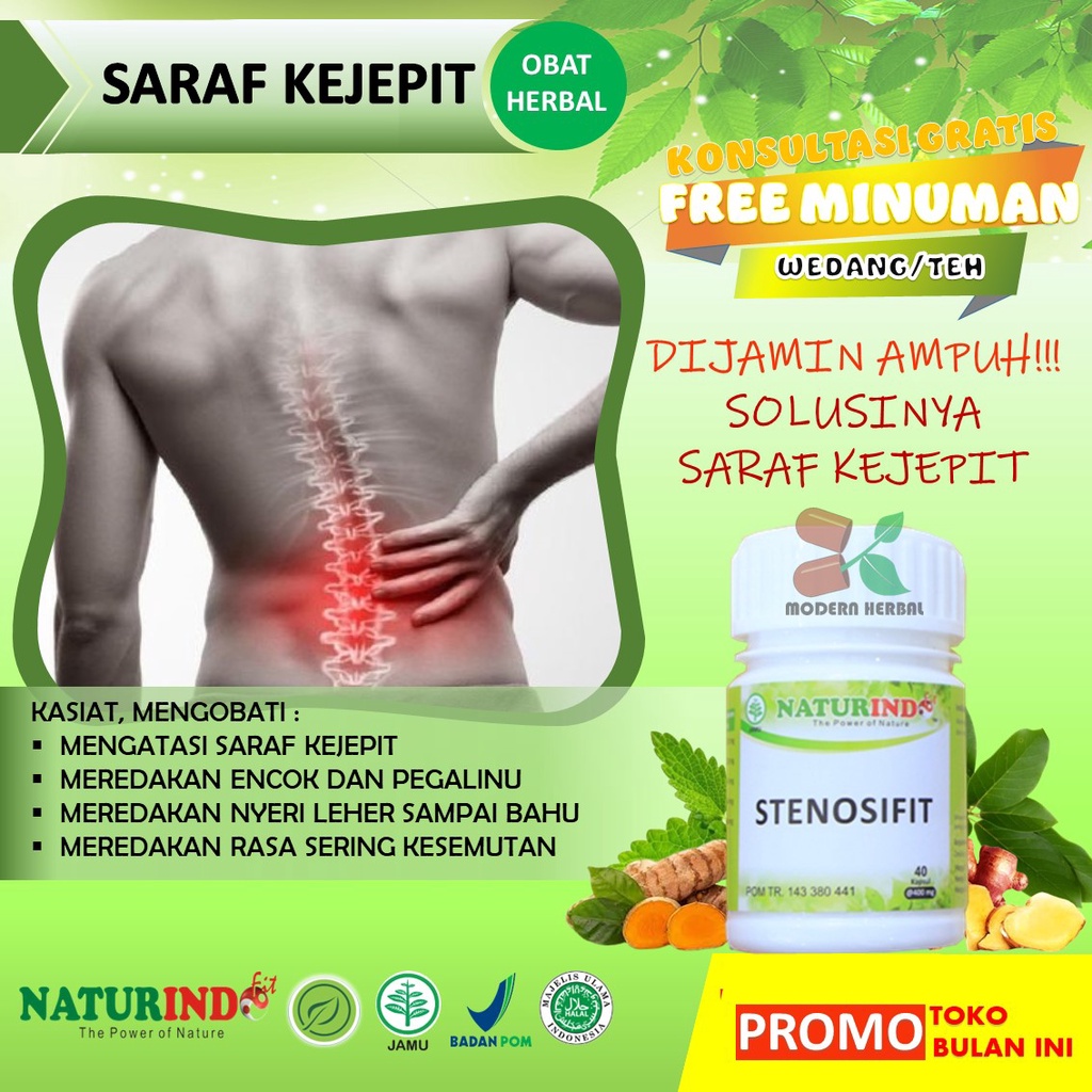Jual Obat Saraf Kejepit Nyeri Pinggang Kaki Leher Encok Stenosifit ...