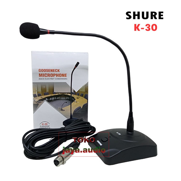 Jual Mic Meja SHURE K30 k-30 Miicrophone Podium KABEL 5 meter Untuk ...