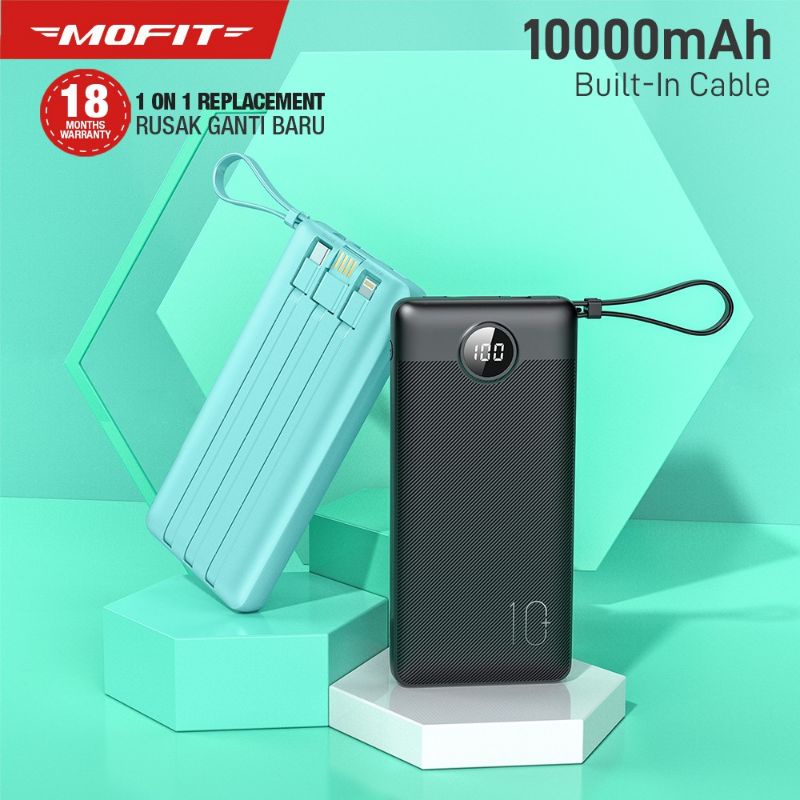 Jual Powerbank MOFIT M19 10000mAh + Fast Charge 2.4A Real | Shopee ...