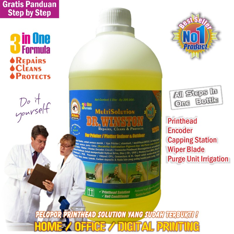 Jual DR Winston Multisolution printhead cleaner new advanced formula ...
