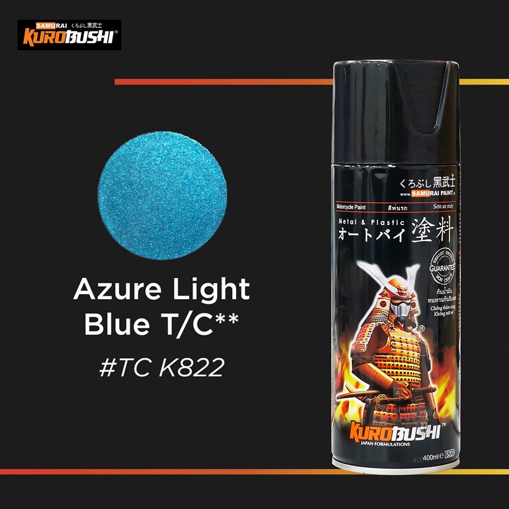 Jual (TopCoat) TCK822 Azure Light Blue - SAMURAI PAINT Cat semprot ...