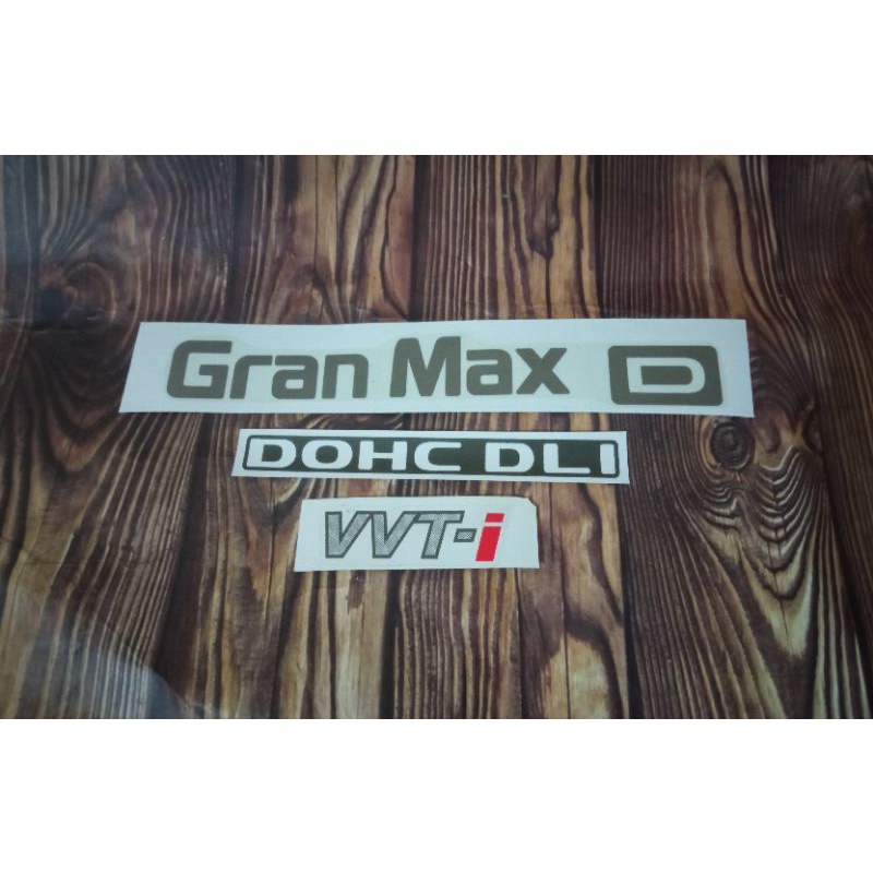 Jual Stiker Gran max D DOHC DLI VVT-i / stiker Grandmax D belakang ...