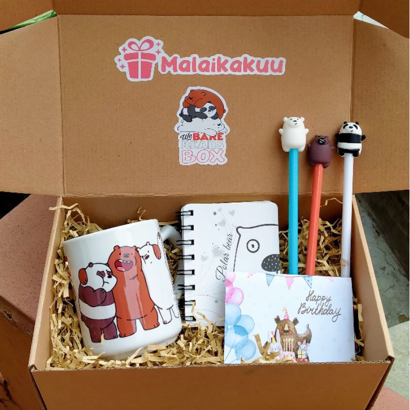 Jual WE BARE BEARS GIFT BOX | KADO WE BARE BEARS | WE BARE BEARS LOVERS | Shopee Indonesia