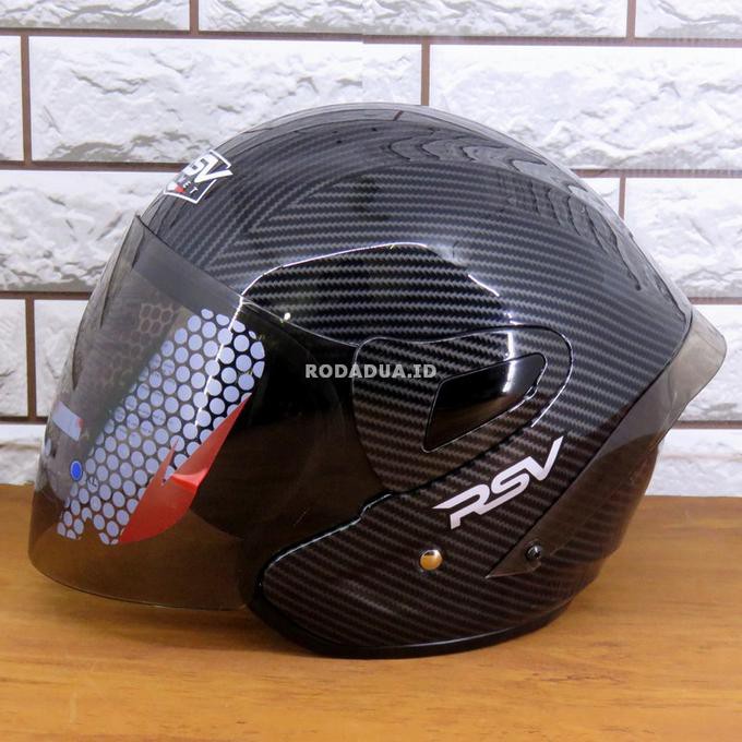 Jual Helm Rsv Windtail Motif Carbon Kaca Dark With Spoiler | Shopee ...
