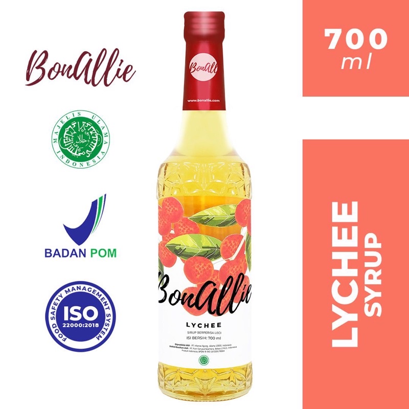 Jual Bonallie Premium Syrup Lychee 700mL | Shopee Indonesia