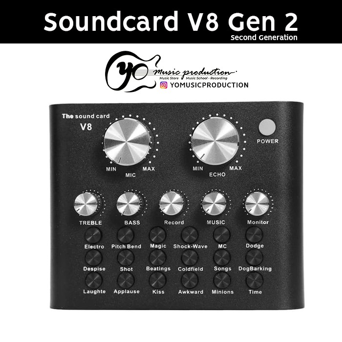 Jual Sound Card V8 Rekaman Soundcard V8 2nd Gen2 V8 Original | Shopee ...