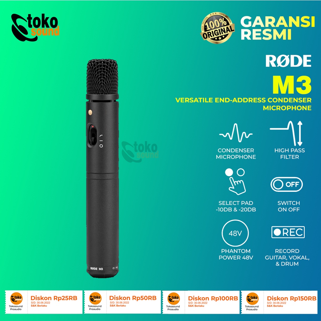 Jual Rode M3 Versatile End-address Condenser Microphone | Shopee Indonesia