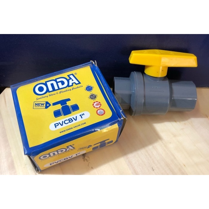 Jual STOP KRAN ONDA PVCBV 1" inch PVC Polos / Ball Valve / Keran Air ...