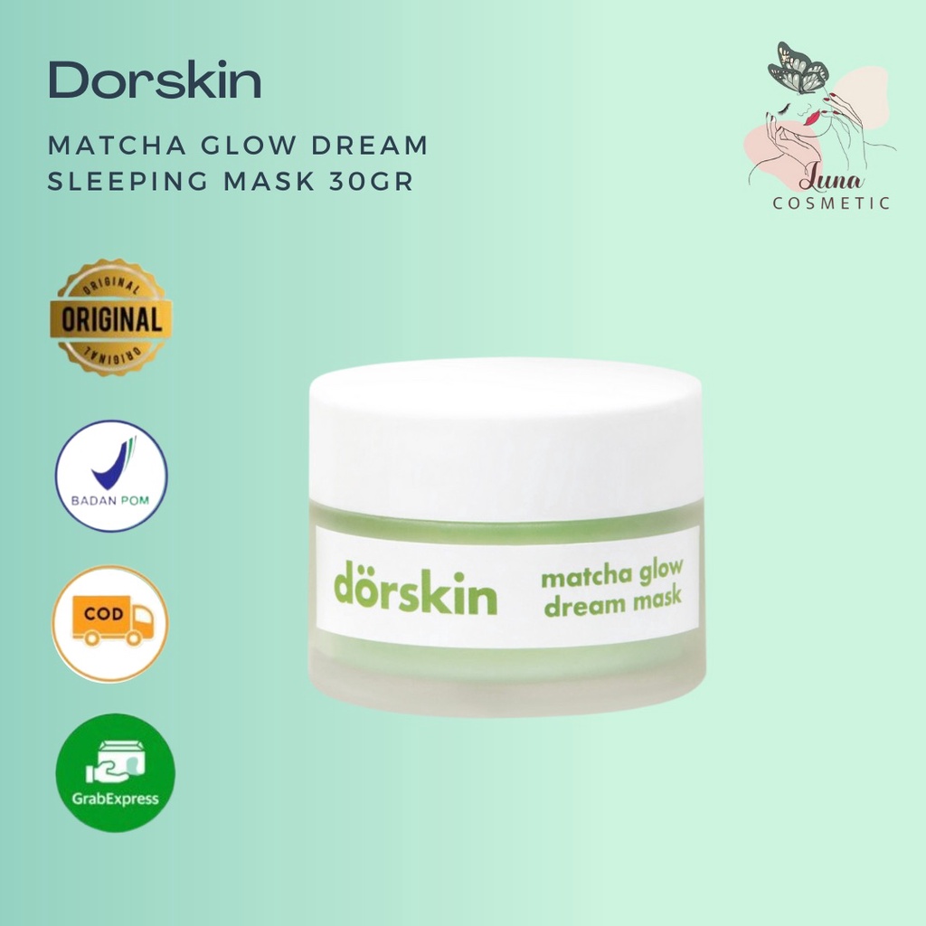 Jual Dorskin Matcha Glow Dream Sleeping Mask Brightening Masker 30gr ...