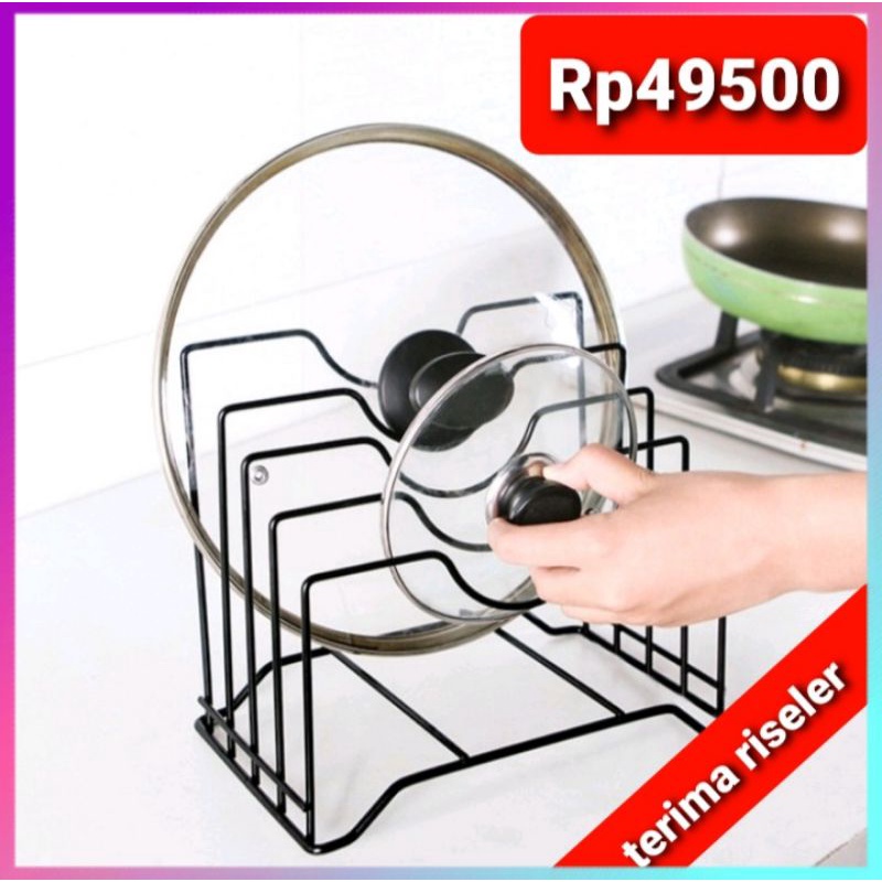 Jual Rak Tutup Panci Dekorasi Dapur Serbaguna | Shopee Indonesia