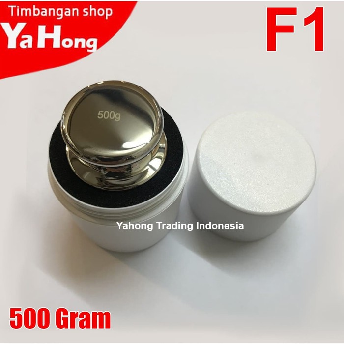 Jual Batu Timbangan Anak Timbangan Kalibrasi Bandul F1 500g + Box Bulat | Shopee Indonesia