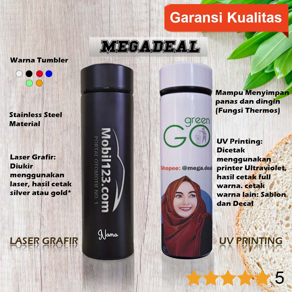 Jual Tumbler Custom Sakura Premium Grafir silver, Cetak Berwarna ...