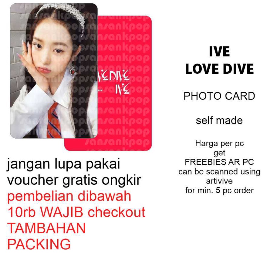 Jual photocard ive lovedive unofficial | Shopee Indonesia