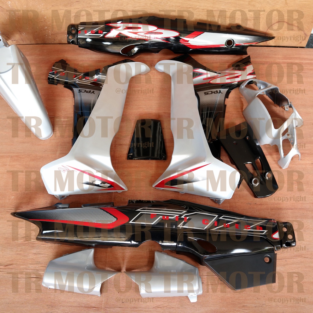 Jual Cover Body Fizr Full Set Full Clutch Hitam Silver Full Set Halus ...