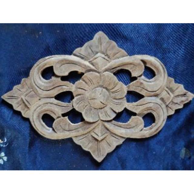 Jual Ukiran tempel bunga kayu jati | Shopee Indonesia