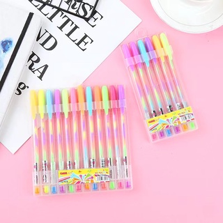 Jual Pulpen Gliter Rainbow/bolpen gel pelangi/drawing pen warna/Color ...