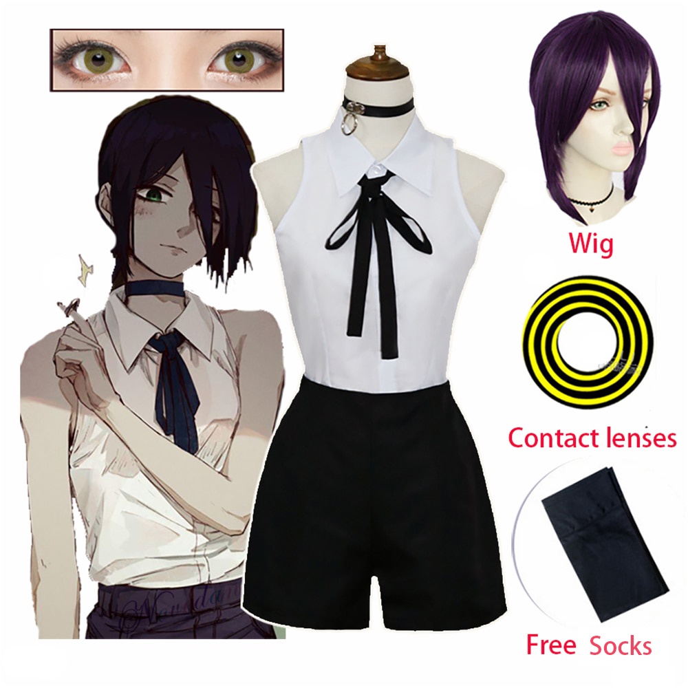 Jual PreOrder Chainsaw Man Reze Cosplay Costume T Shirt Wig Anime Sexy ...