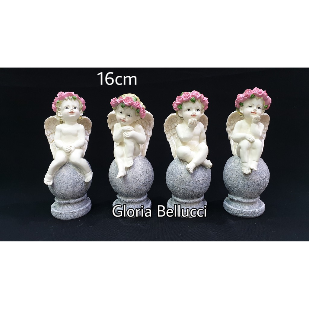 Jual patung pajangan angel 4 pilar miniatur malaikat mawar dekorasi ...