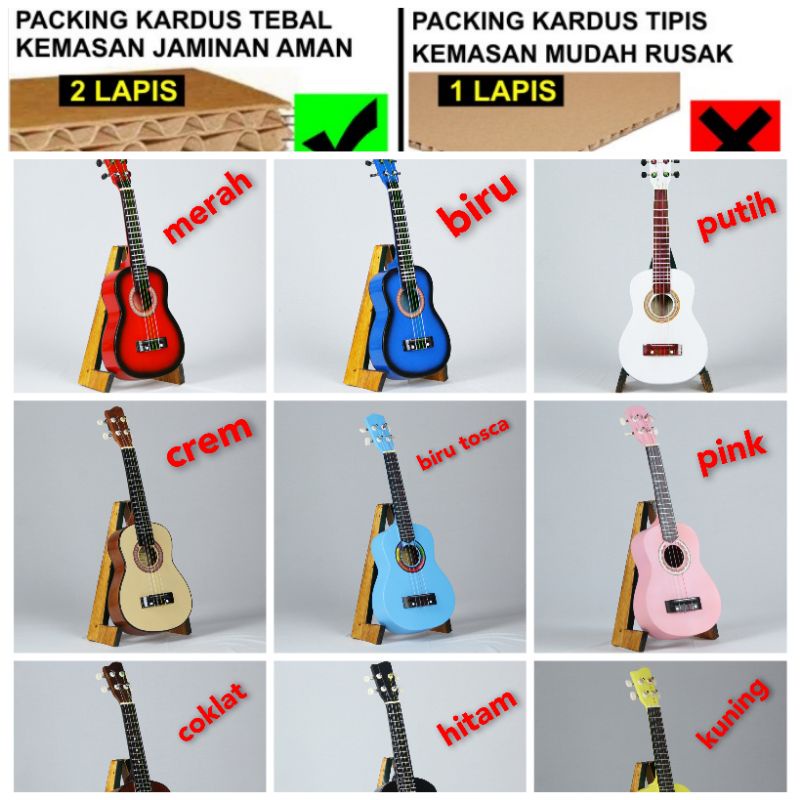 Jual ukulele kencrung senar bagus bonus pick paking dua lapis | Shopee ...