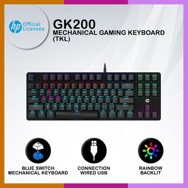 Jual Keyboard Gaming Hp Gk200 Rgb Blue Switch Tkl Mechanical Keyboard ...